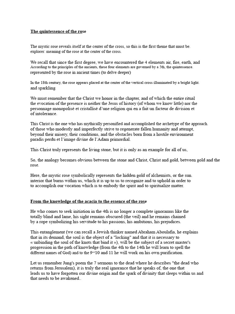 The Mystic Rose and Spiritual Alchemy | PDF | Jesus | Religious Belief ...