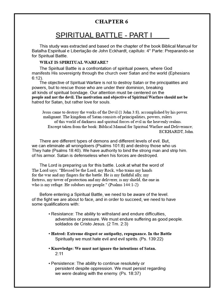 Spiritual Battle 1 and 2 | PDF | Spiritual Warfare | Satan