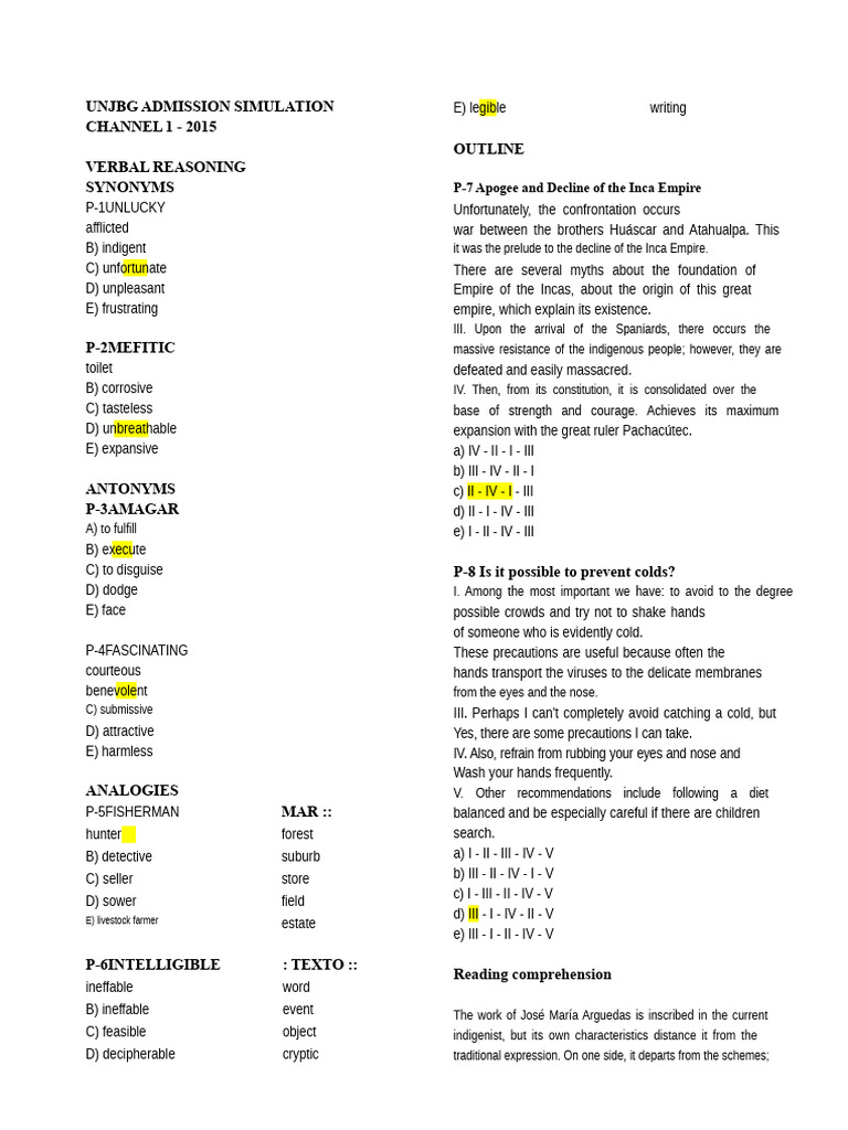 Admission Simulation Unjbg--1 | PDF
