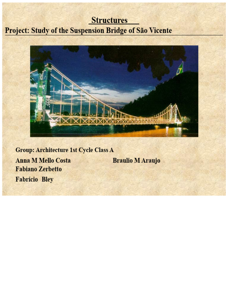 Pencil Bridge Sao Vicente Work | PDF | Beam (Structure) | Bridge