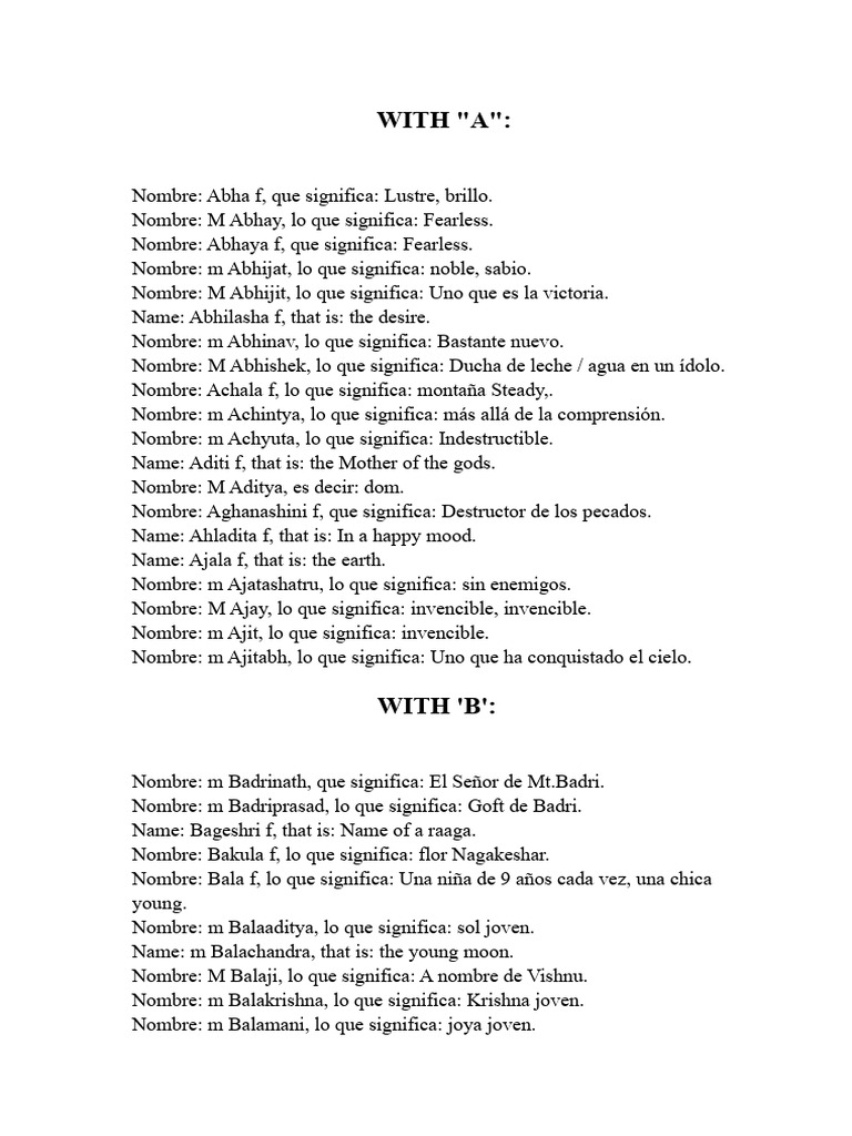 Some Hindu Names and Their Meanings | PDF | Deidades hindúes | Dioses ...