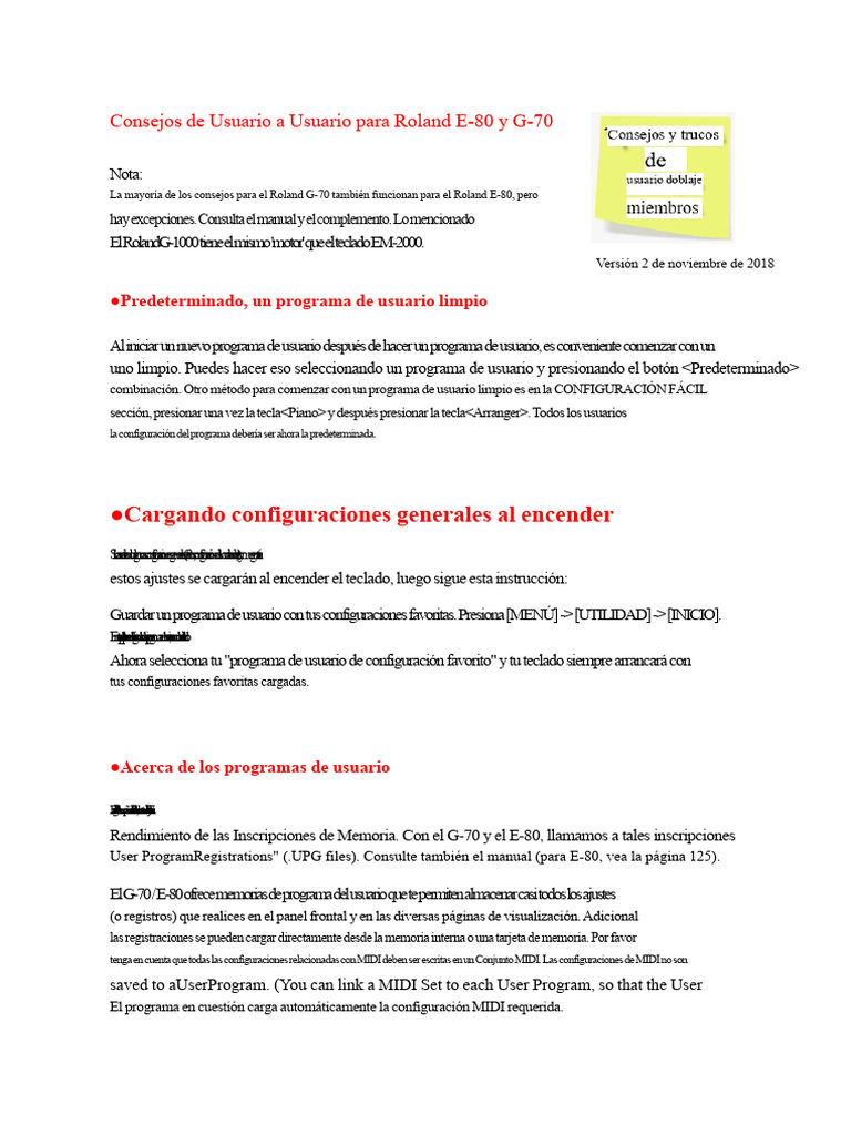 Roland G70-E80 | PDF | Programación | Programa de computadora