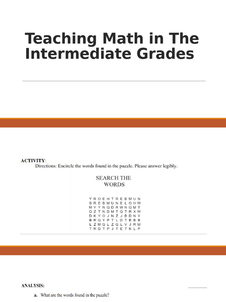 Teaching Math in The Intermediate Grades | PDF