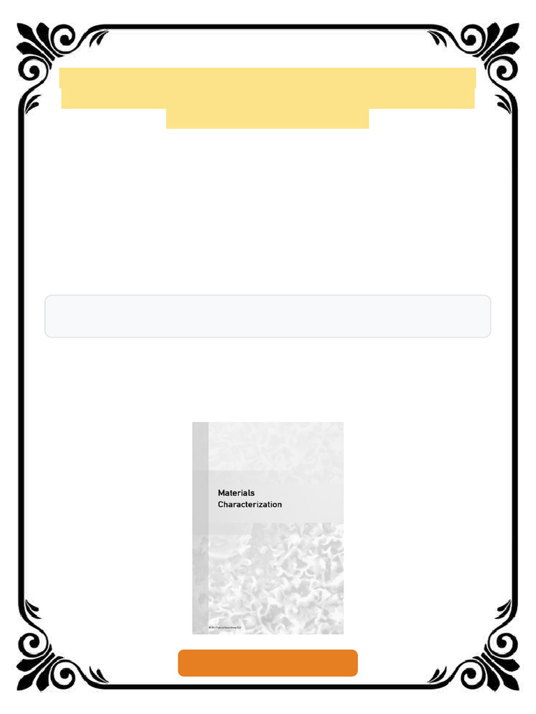 Materials characterization modern methods and applications 1st Edition Ranganathan ebook pdf ...