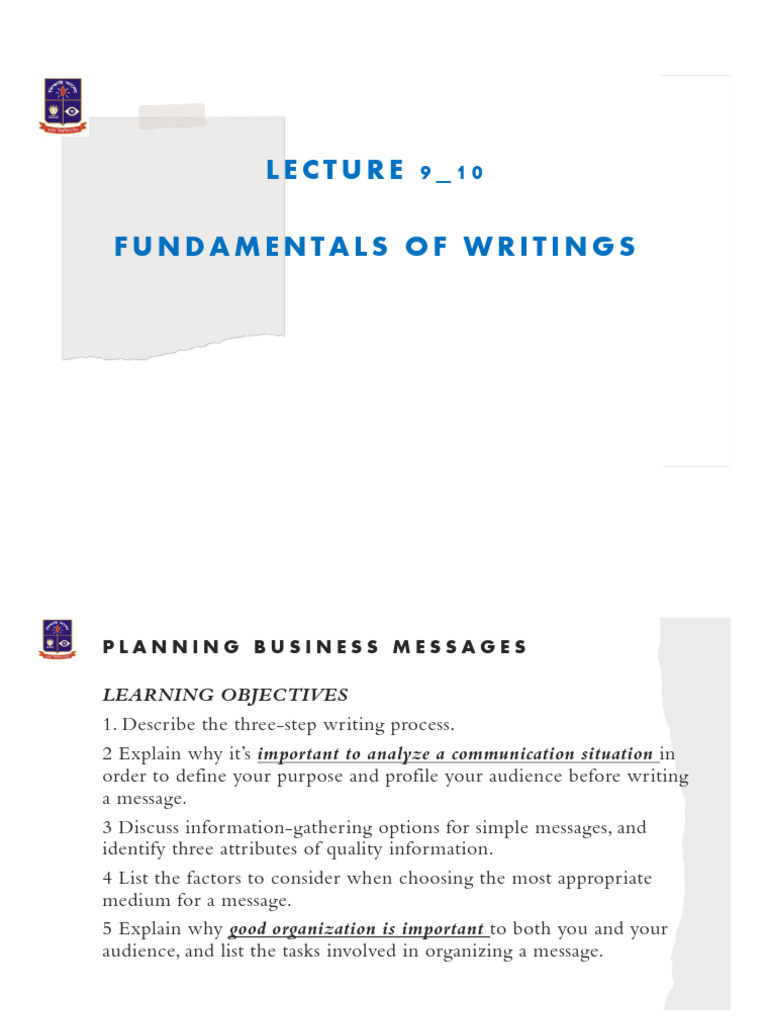 Lecture 9 10 Written Communication | PDF | Sentence (Linguistics ...