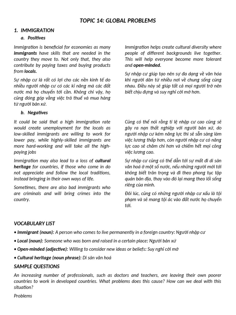 Topic 14 - Global Problems | PDF