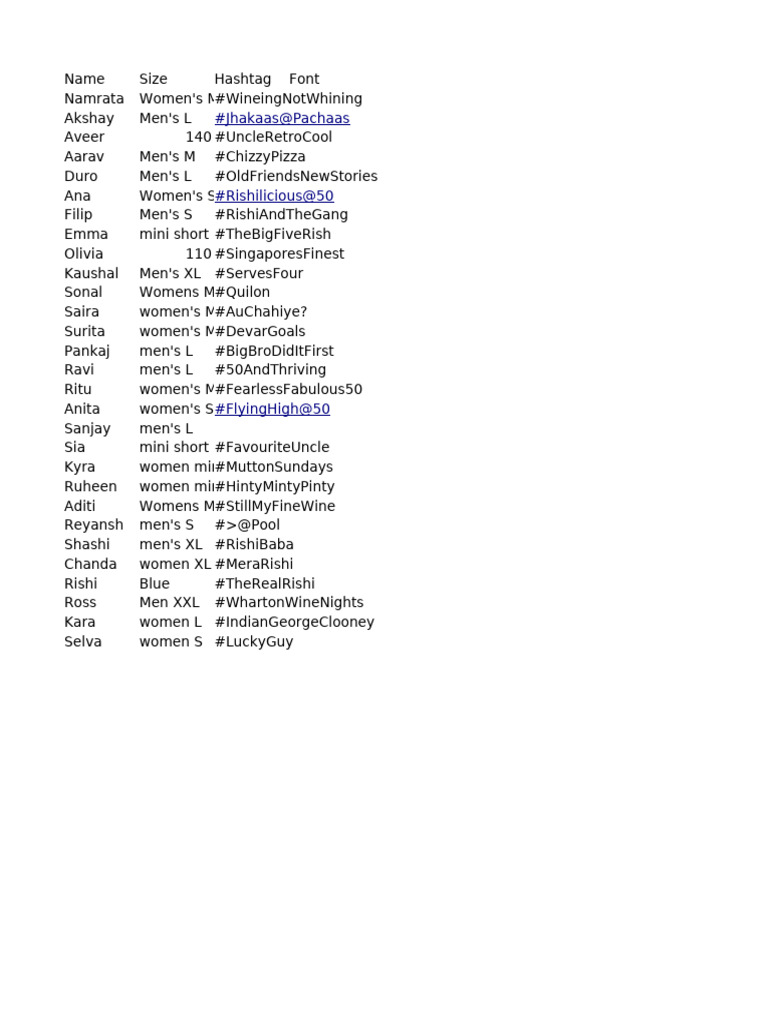 Hash Tags | PDF