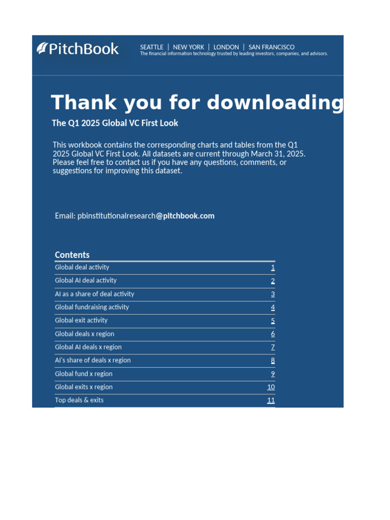 Q1 2025 Global VC Activity Report | PDF