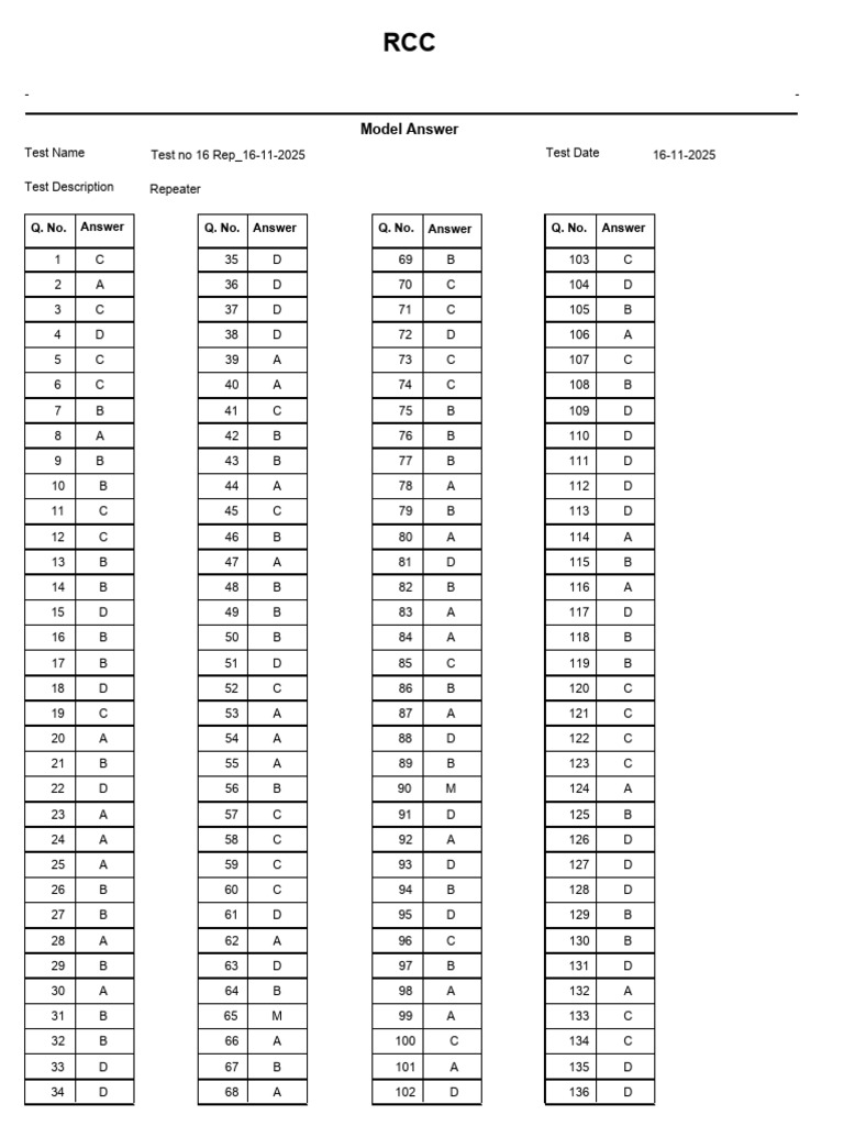 Repeater - Answer KEy - 16-11-2025 000 | PDF