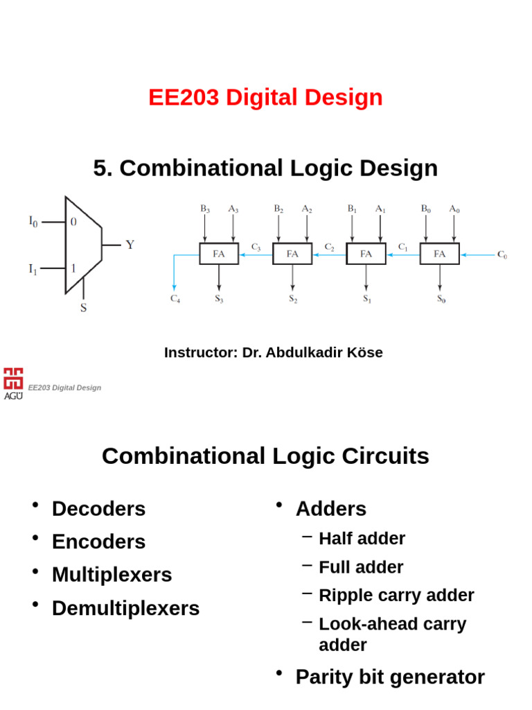 EE203 05 Combinational Logic Design | PDF | Computer Engineering ...