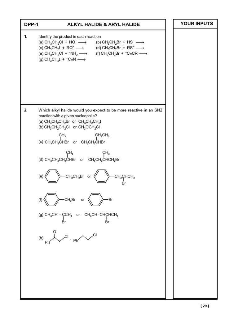 Alkyl and Aryl Halide Reactions Guide | PDF | Alkane | Alkene