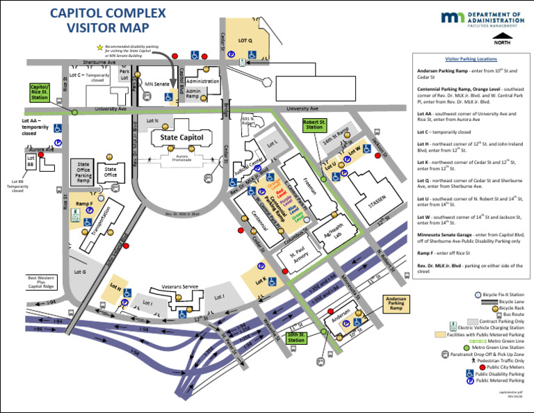 Capitol Complex Parking Map Guide | PDF | Parking | Sustainable Transport