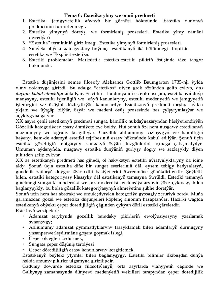 6 Tema Estetika Taryh 084418 103531 113707 | PDF