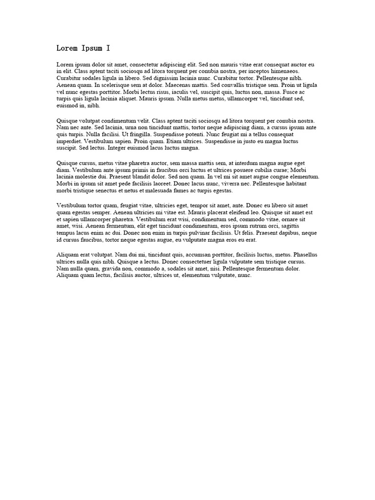 Lorem Ipsum I | PDF