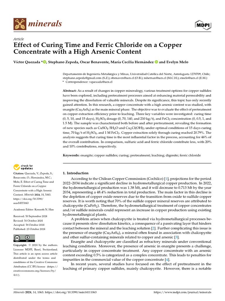 Effect of Curing Time and Ferric Chloride On A Cop | PDF | Copper ...