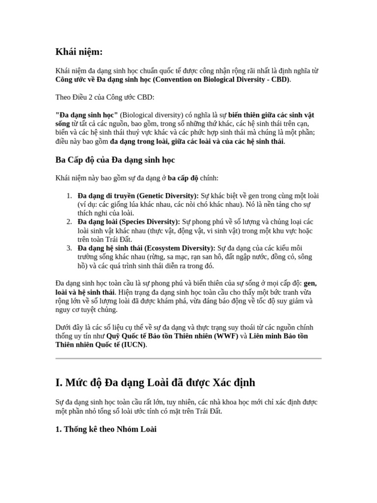 Bao Cao Da Dang Sinh Hoc ThanhHoa | PDF