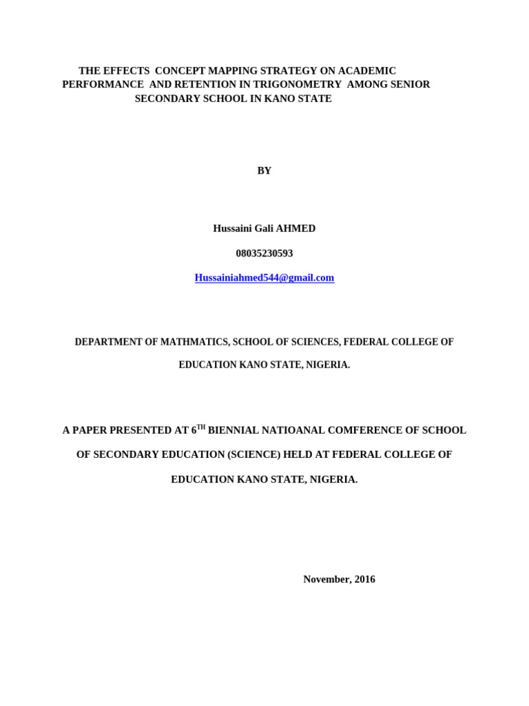 The Effects Concept Mapping Strategy On Academic Performance and ...