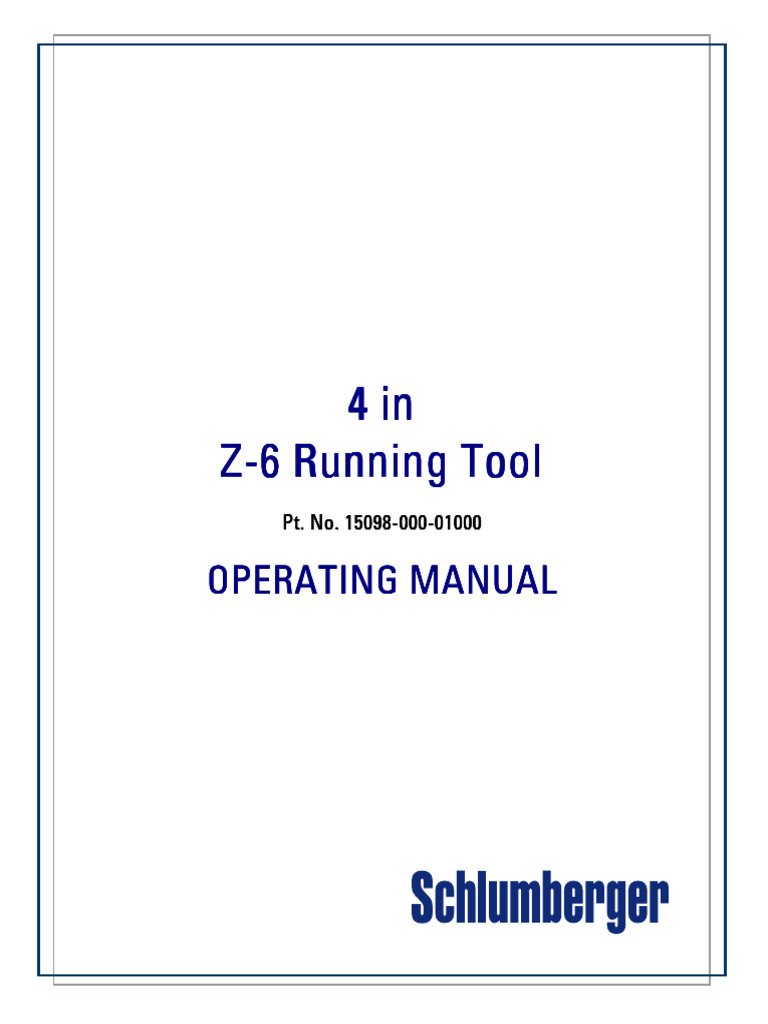 15098-000-01000_Z-6_Running_Tool | PDF | Mechanical Engineering