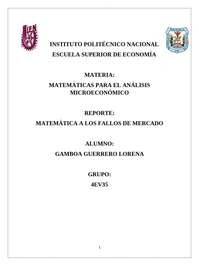 Gamboa Lorena P3 T0 Reporte | PDF | Teoría del equilibrio general ...