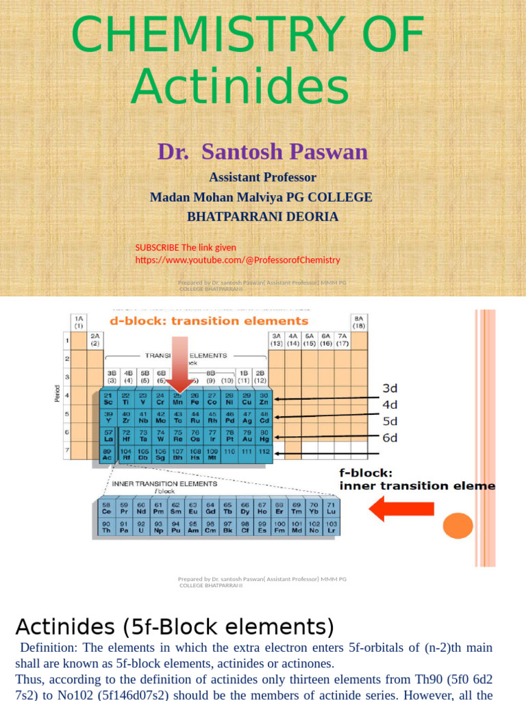 Actinides Chemistry And Properties Pdf Plutonium Coordination