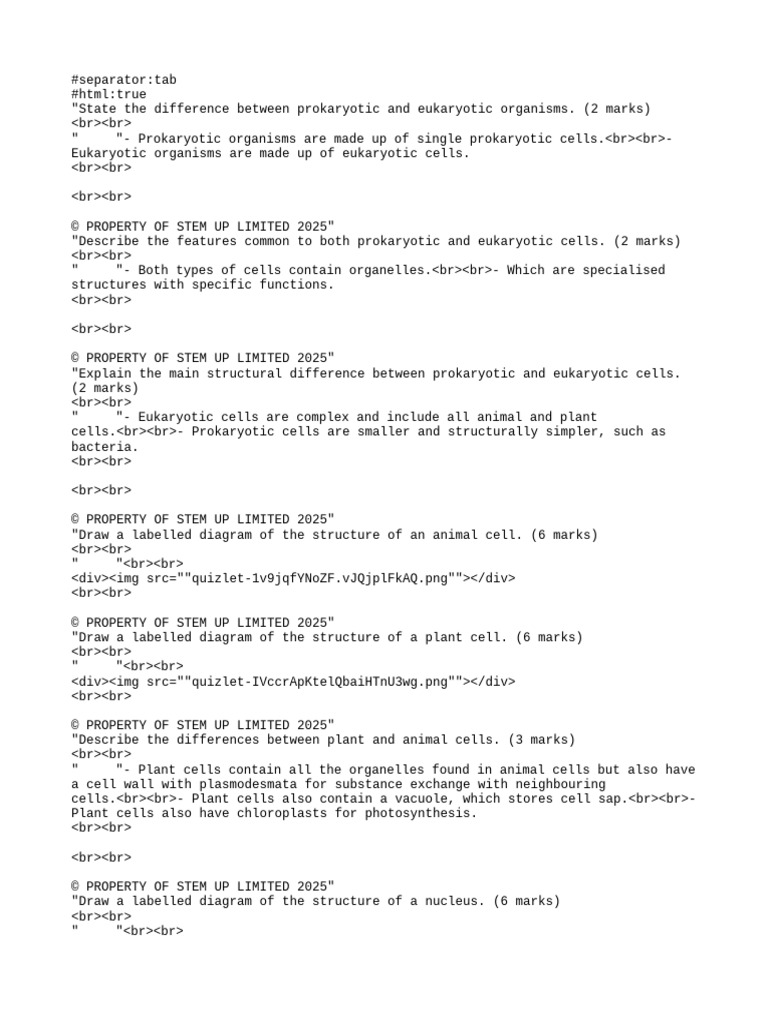 OCR A A Level Biology (Y1 + Y2) - Module 2 Foundations in Biology - 2.1 ...