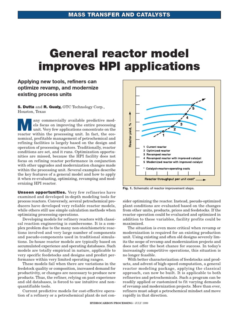General Reactor Model - GTC Technology | PDF | Chemical Reactor | Catalysis