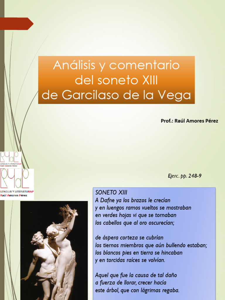 Análisis del Soneto XIII de Garcilaso | PDF | Metro (poesía)