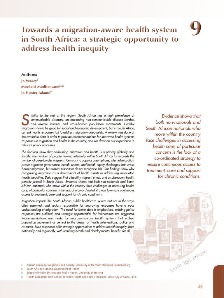 9 - Towards A Migration Aware Health System in South Africa - A ...