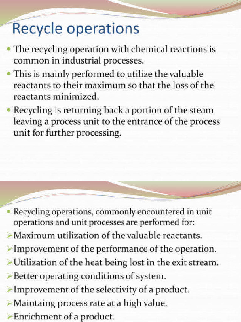 Recycle Bypass Operations | PDF