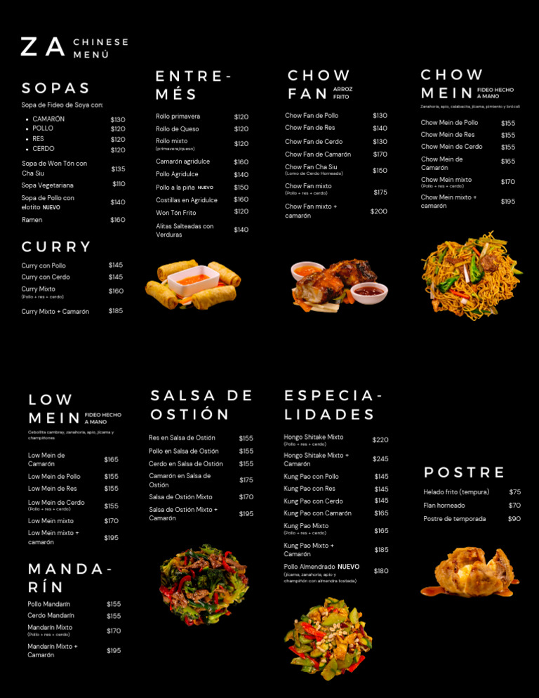 Menú de Sopa y Fideos Chinos | PDF | Curry | Alimentos