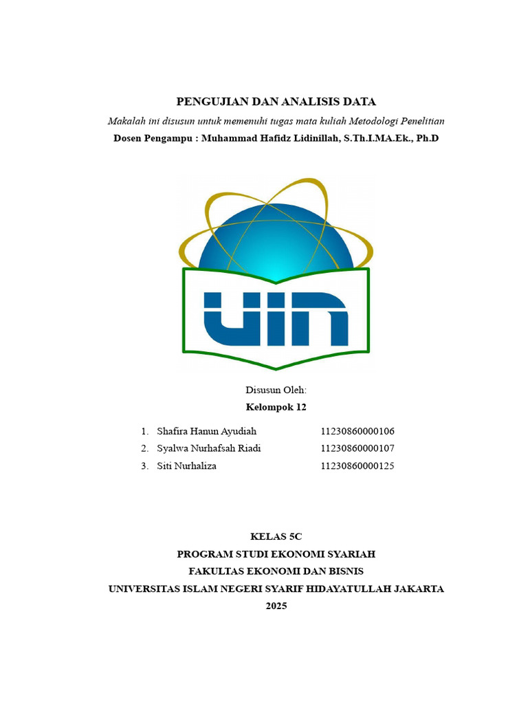 Pengujian dan Analisis Data Penelitian | PDF