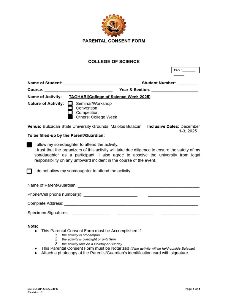 CS WEEK Parental Consent | PDF