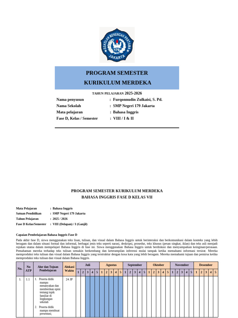 PROMES Kurikulum Merdeka | PDF