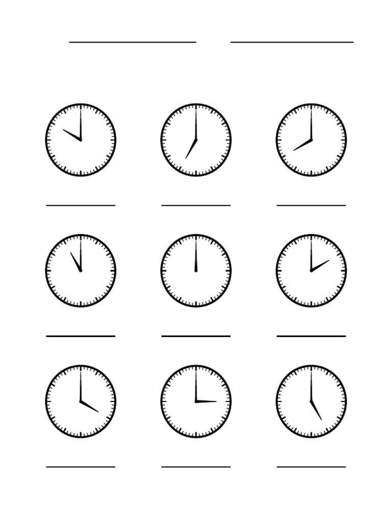 Time-Telling Math Worksheet | PDF