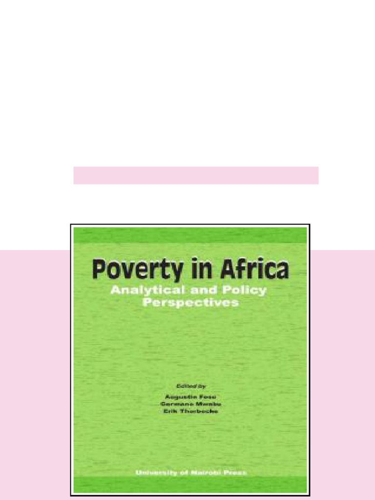 (Ebook) Poverty in Africa: Analytical and Policy Perspectives by ...