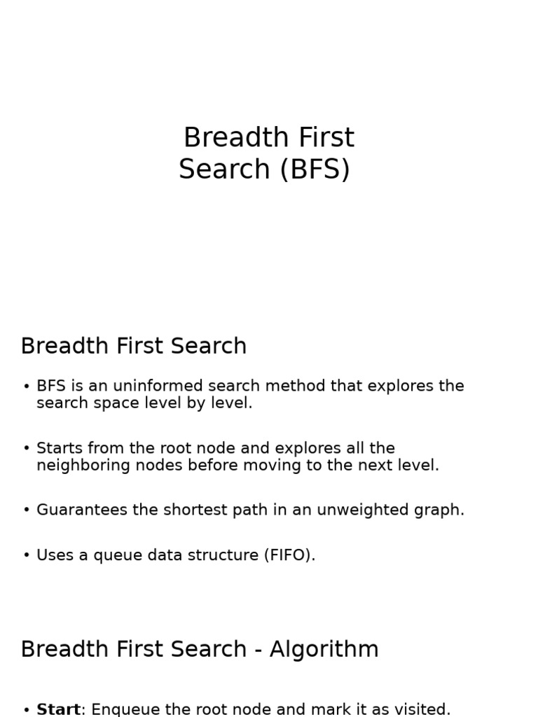 Breadth First Search (BFS) | PDF | Queue (Abstract Data Type) | Computational Problems