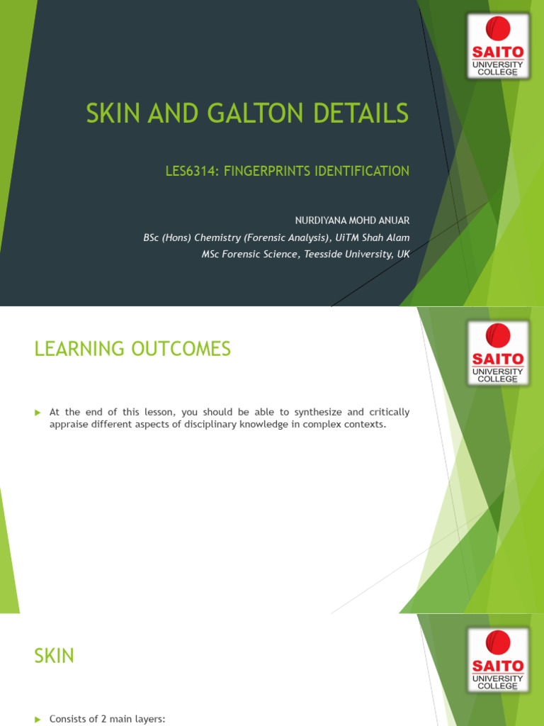 Skin and Galton Details | PDF | Skin | Fingerprint