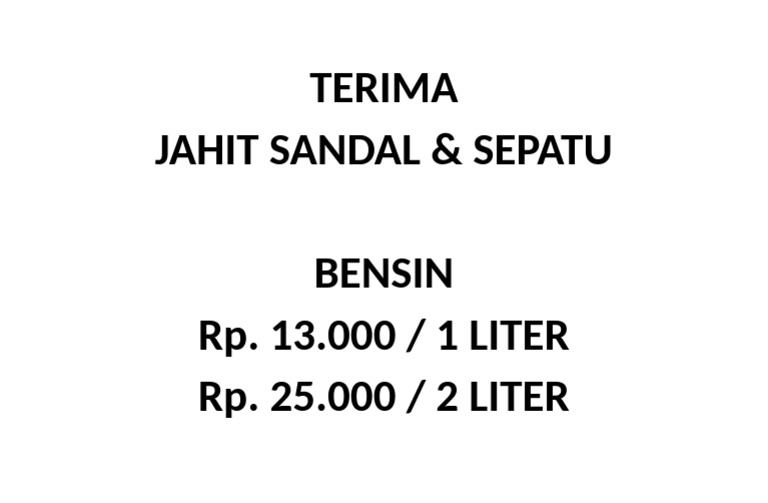 Terima Jahit Sandal | PDF