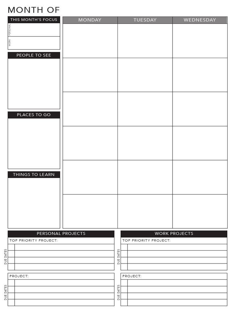 Monthly Planning and Prioritization Guide | PDF