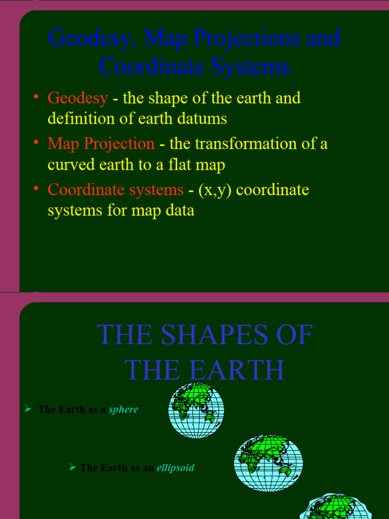 Coordinates Projections Pdf Latitude Geography
