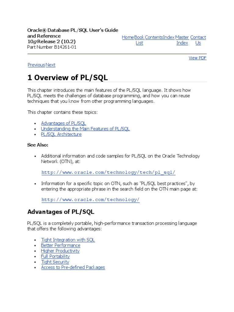 Oracle PLSQL | PDF | Pl/Sql | Sql