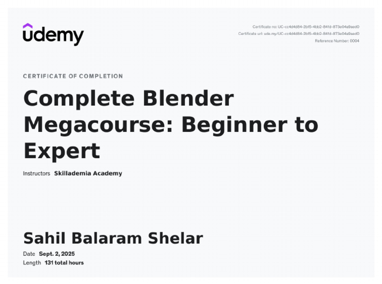 Blender Expert Certification | PDF