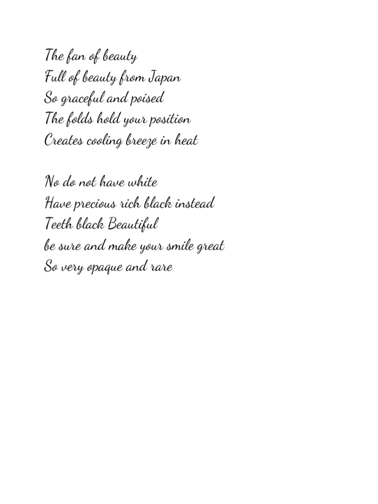 Tanka Poem | PDF