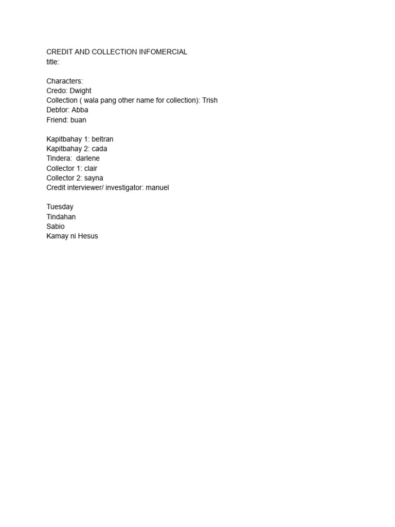 Credit and Collection | PDF | Money | Trade