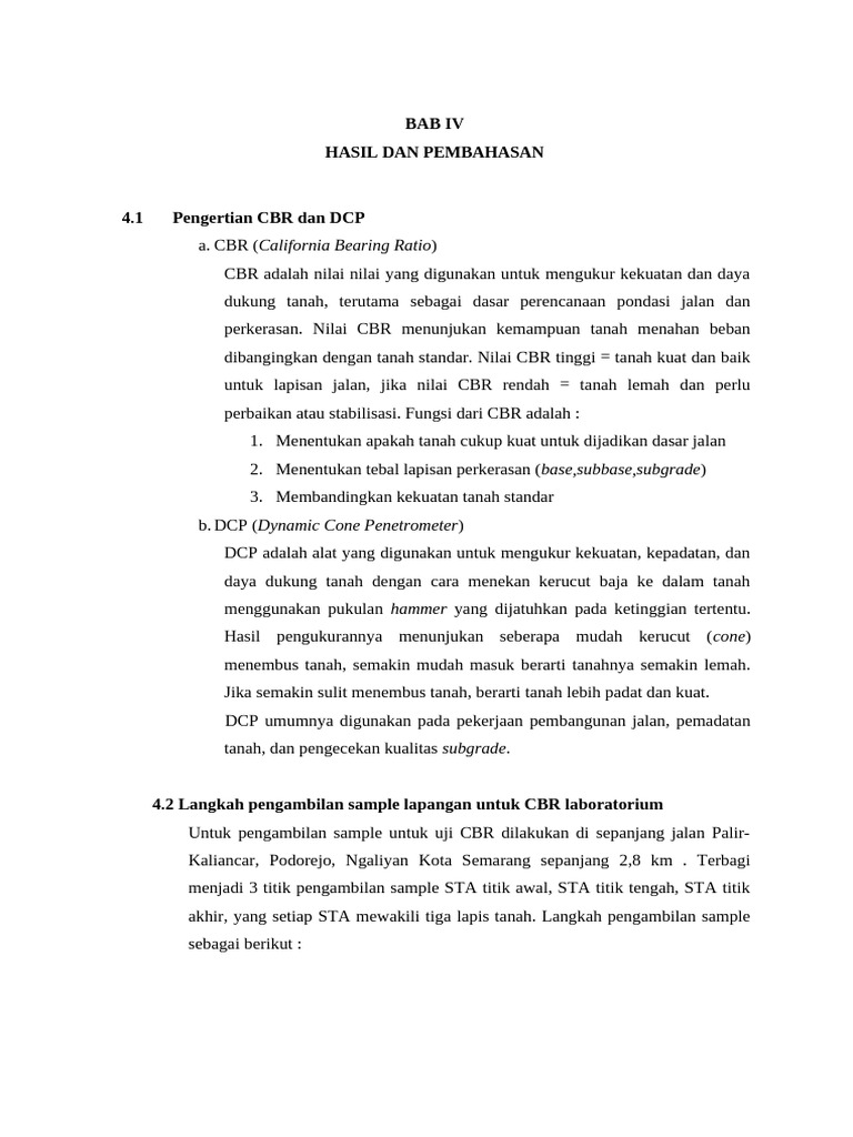 Pengujian CBR dan DCP untuk Kekuatan Tanah | PDF