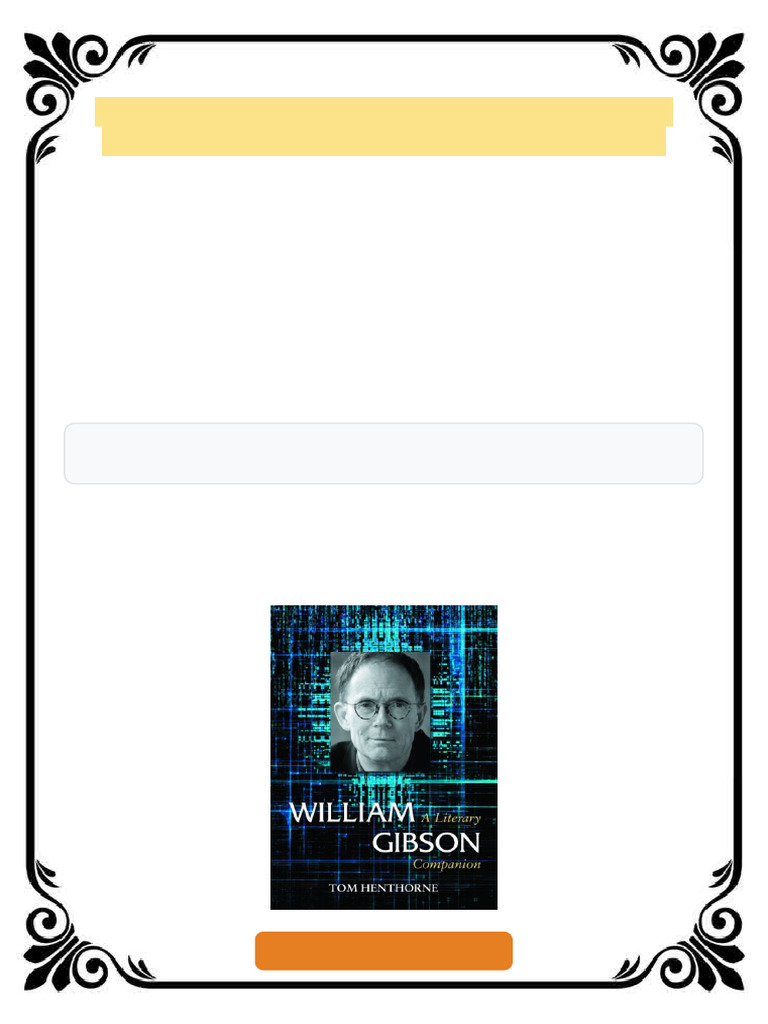 William Gibson A Literary Companion Tom Henthorne ebook fast download ...