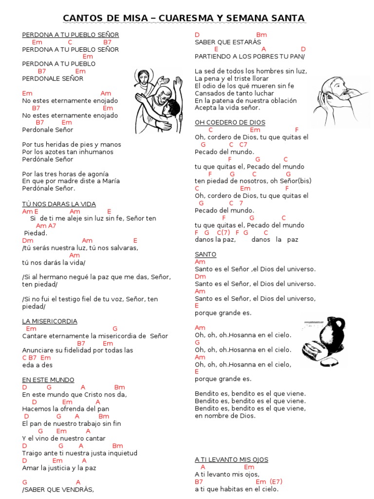 Cantos de Cuaresma y Semana Santa | PDF | Pascua de Resurrección | Cristo (título)