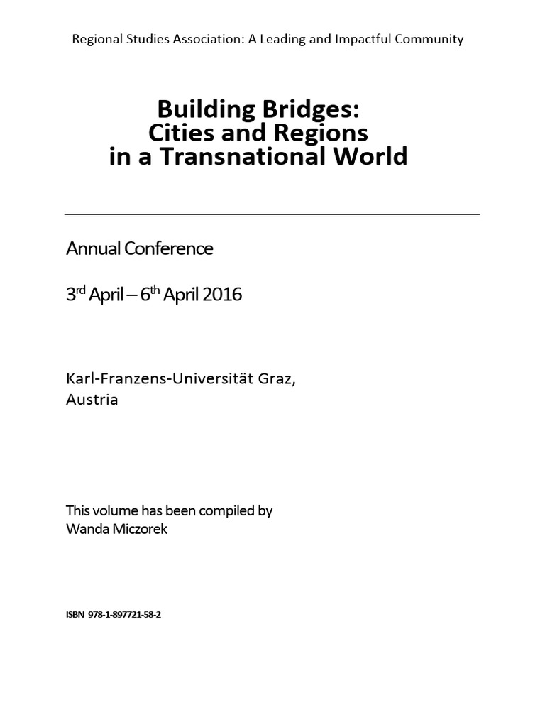 Regional Studies Association Conference 2016 | PDF