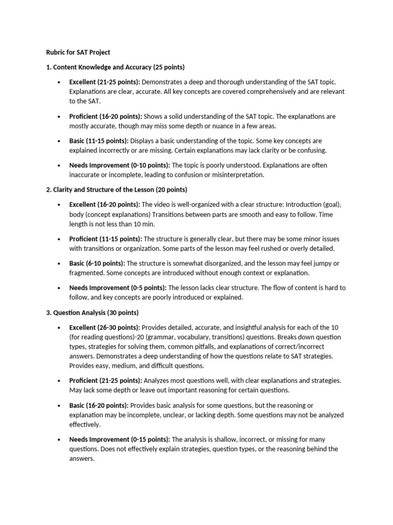 Sat Presentation Rubric | PDF | Concept | Human Communication