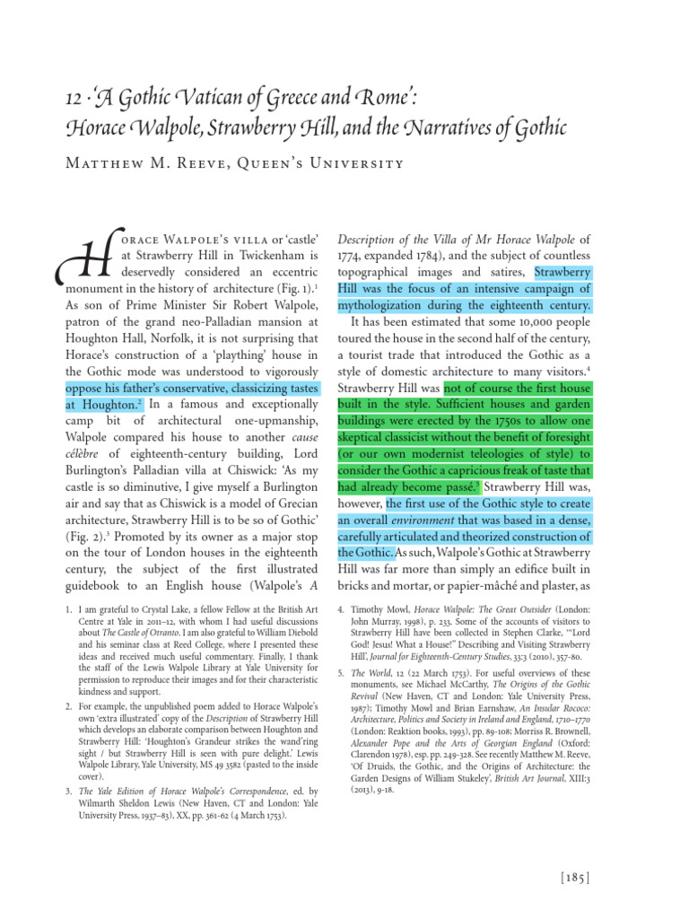 A Gothic Vatican of Greece and Rome Hor | PDF
